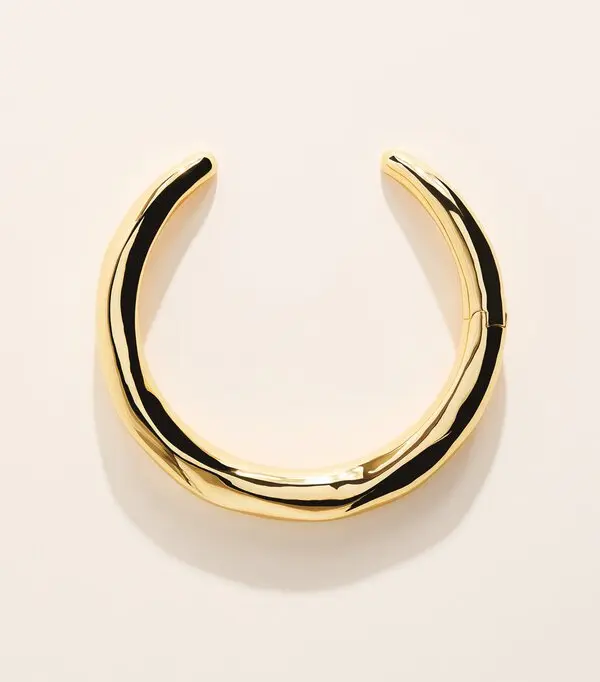 Alexis Bittar Hammered Hinge Collar Necklace - Gold