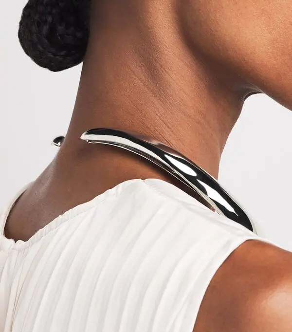 Alexis Bittar Small Hinge Collar Necklace - Silver