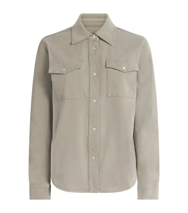 7 For All Mankind Cotton Twill Shirt - Green