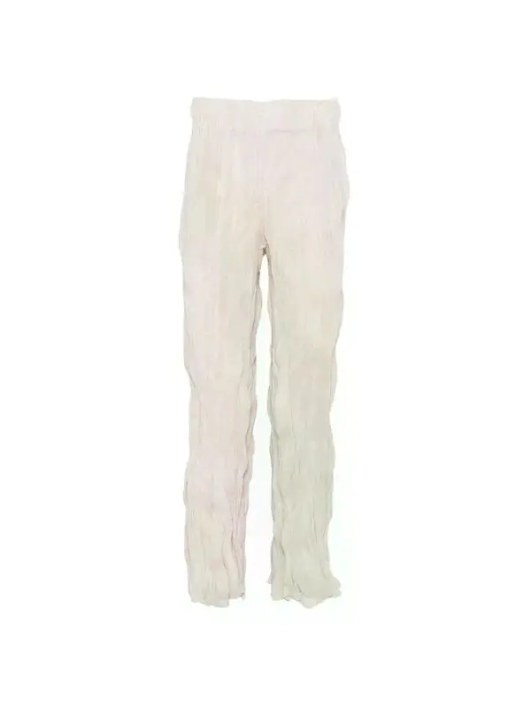 GONGDID DESIGN Crinkled Finish Elasticated Waist Trousers - Neutrals