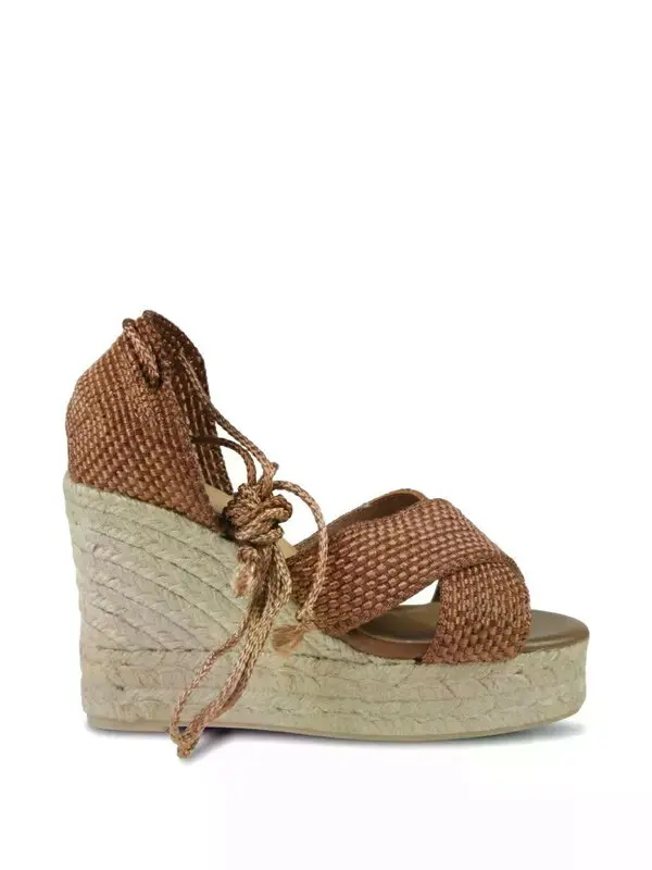 CastaÑer Becca Braided Wedge Espadrilles - Brown