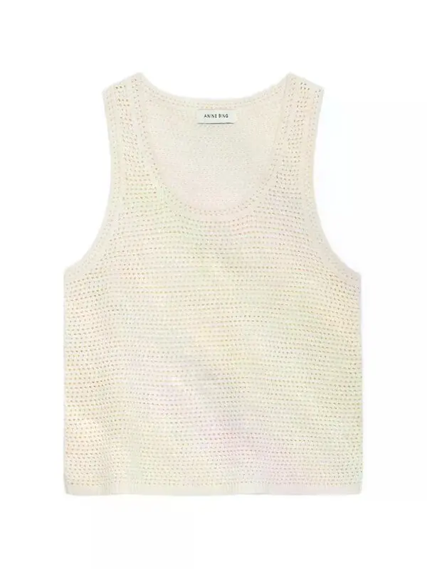 ANINE BING Crochet-knit Tank Top - Neutrals