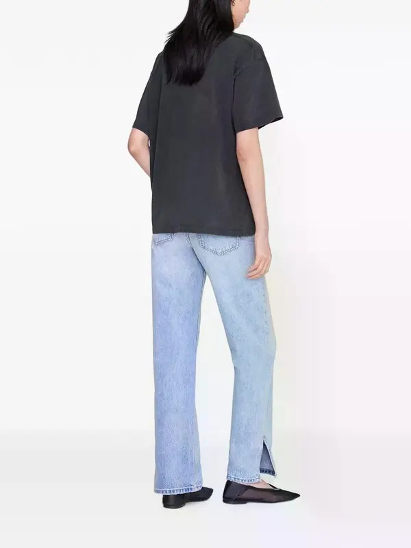 ANINE BING Melrose Stencil-print Cotton T-shirt