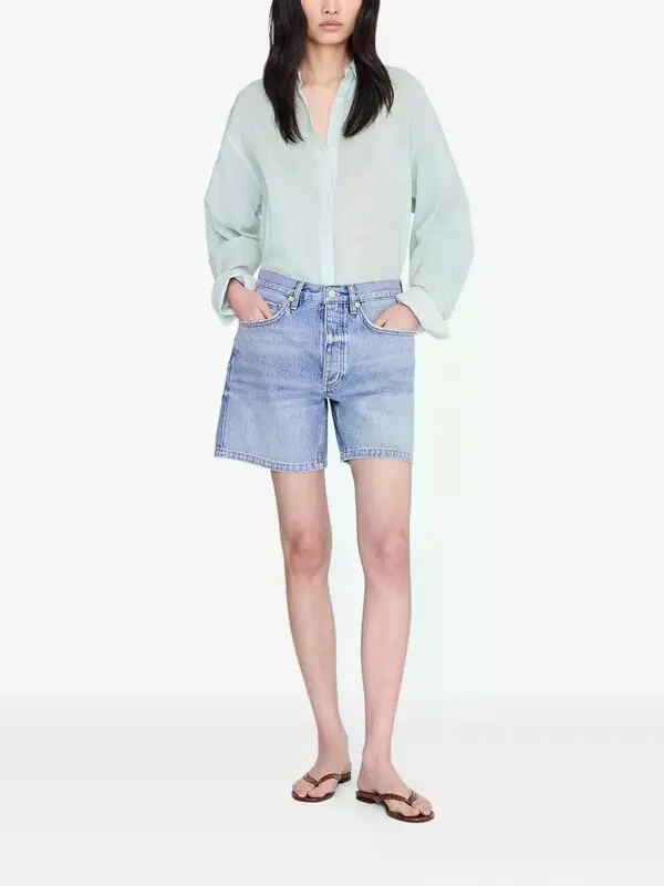 ANINE BING Delaney Denim Mini Shorts