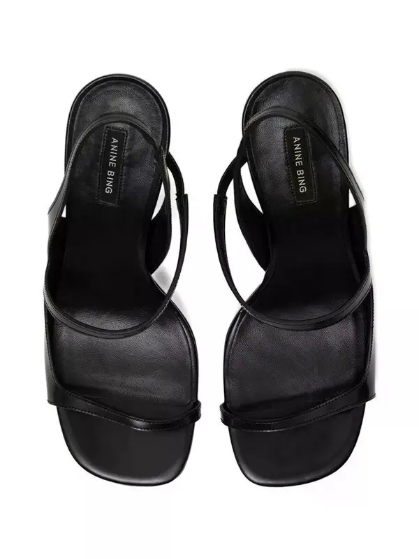 ANINE BING Iva Slingback Sandals - Black