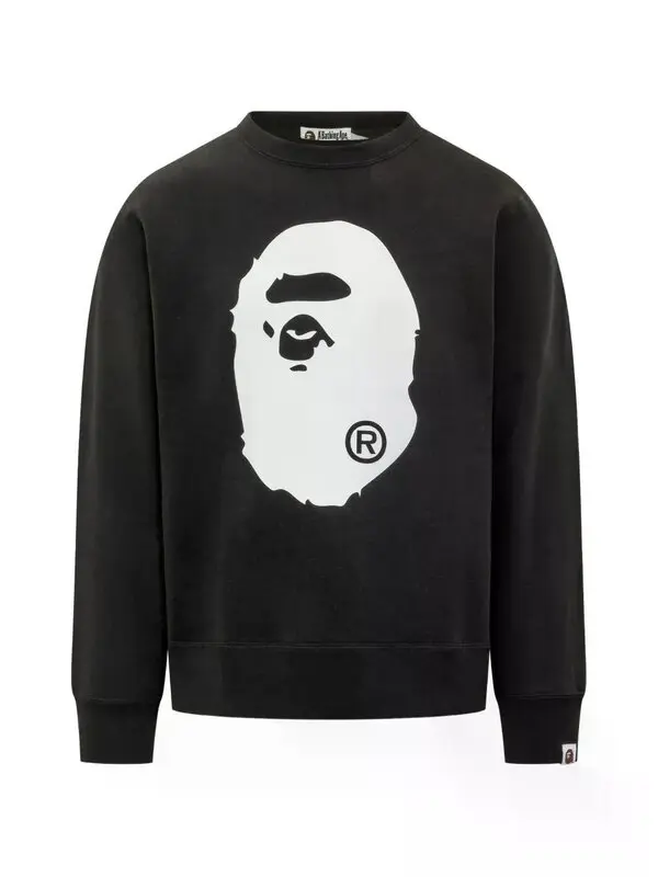 A BATHING APE Graphic Print Sweatshirt - Black