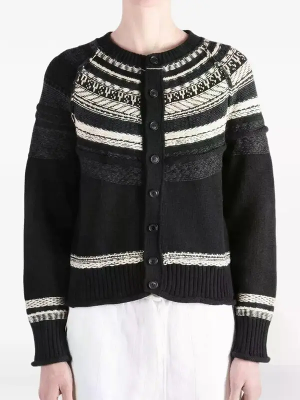 Y’s Fair Isle Raglan-sleeve Cardigan