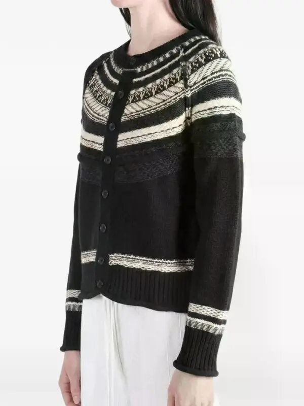 Y’s Fair Isle Raglan-sleeve Cardigan