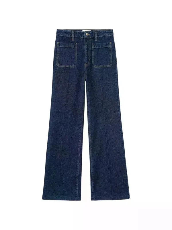 FRAME Flared Jeans With Contrast Topstitching