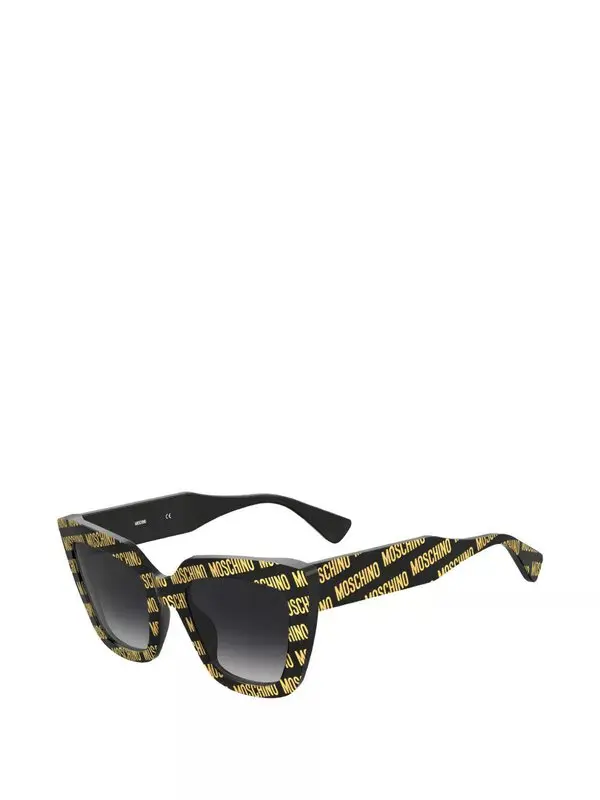 Moschino Print Cat-eye Sunglasses - Black