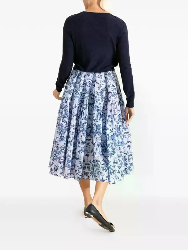 Erdem Lace Appliqué Fine-knit Cardigan - Blue