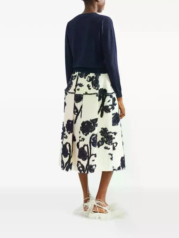Erdem Lace Appliqué Fine-knit Cardigan