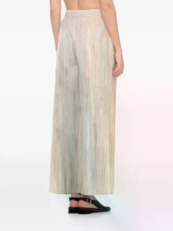 120% Lino Vertical Stripe Linen Trousers