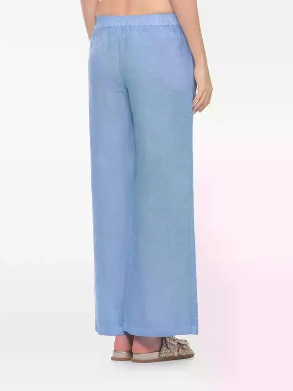 120% Lino Wide-leg Linen Trousers