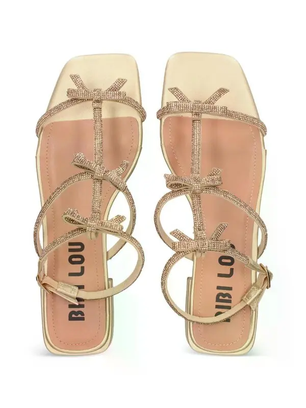 BIBI LOU Poline Bow-detail Sandals - Gold