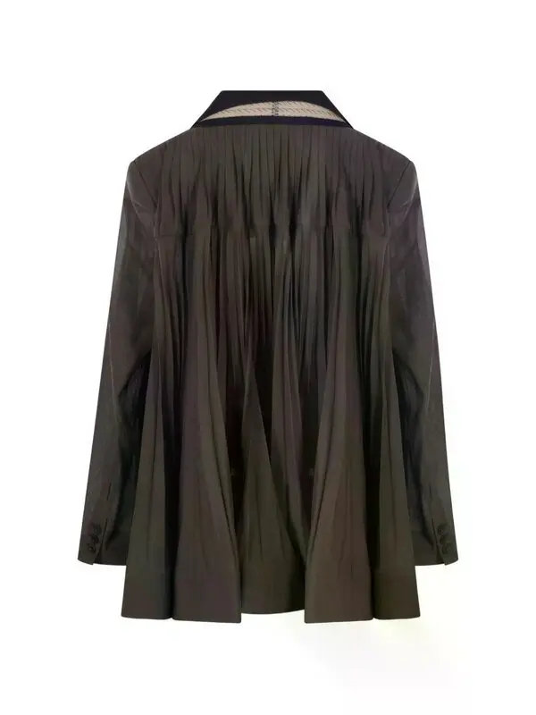 Sacai Double-breasted Pleated Jacket