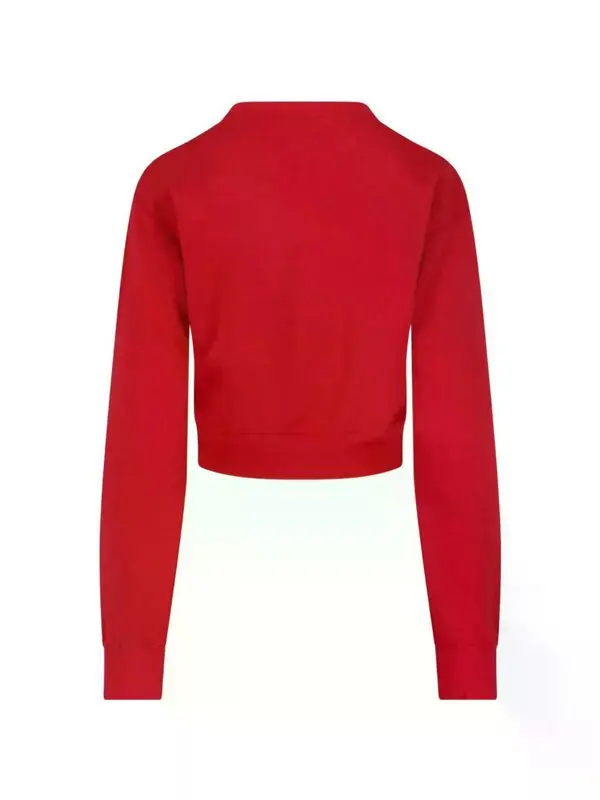 Auralee Cropped Long-sleeve Sweatshirt