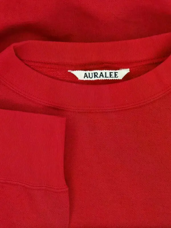 Auralee Cropped Long-sleeve Sweatshirt