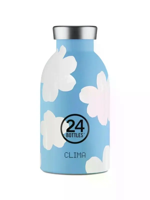 24BOTTLES 330ml Clima Flower-print Bottle - Blue