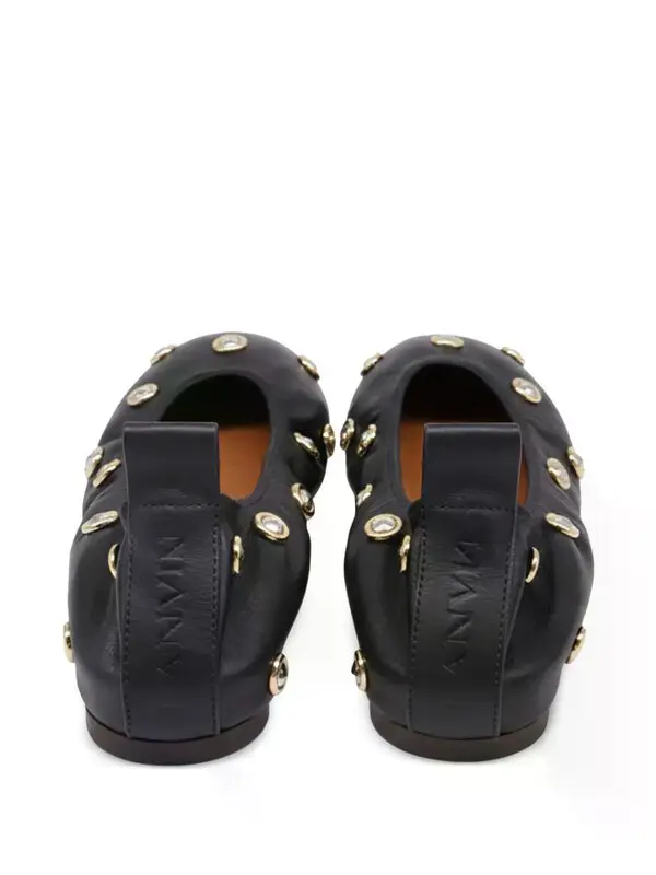 LANVIN Leather Studded Ballet Flats