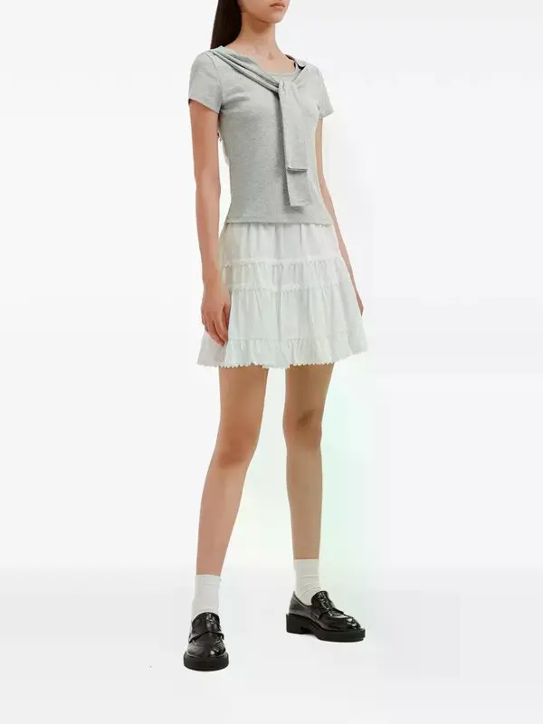TOUT A COUP Tie-detail T-shirt