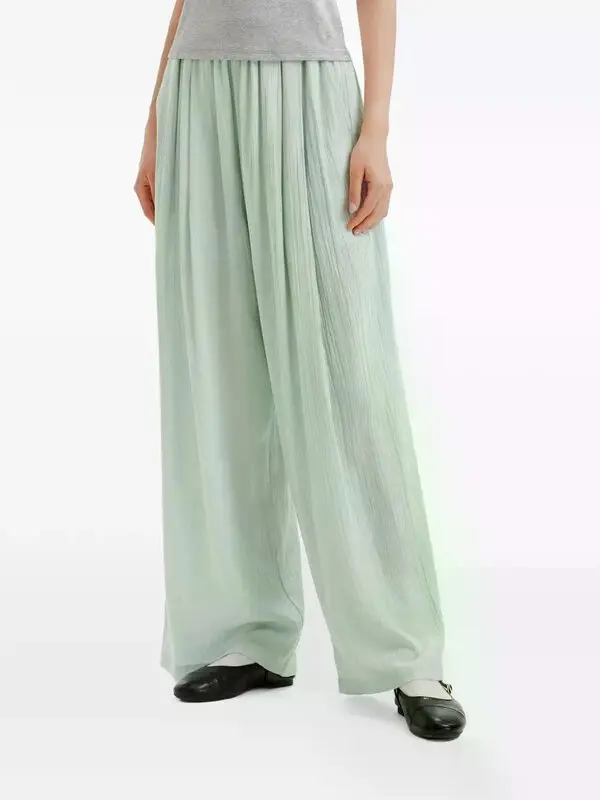 TOUT A COUP Pleated Wide-leg Trousers - Green