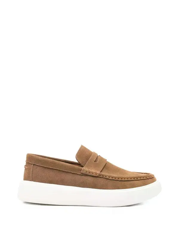 SERGIO MORETTI FIRENZE Suede Loafers - Brown