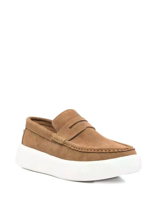 SERGIO MORETTI FIRENZE Suede Loafers - Brown