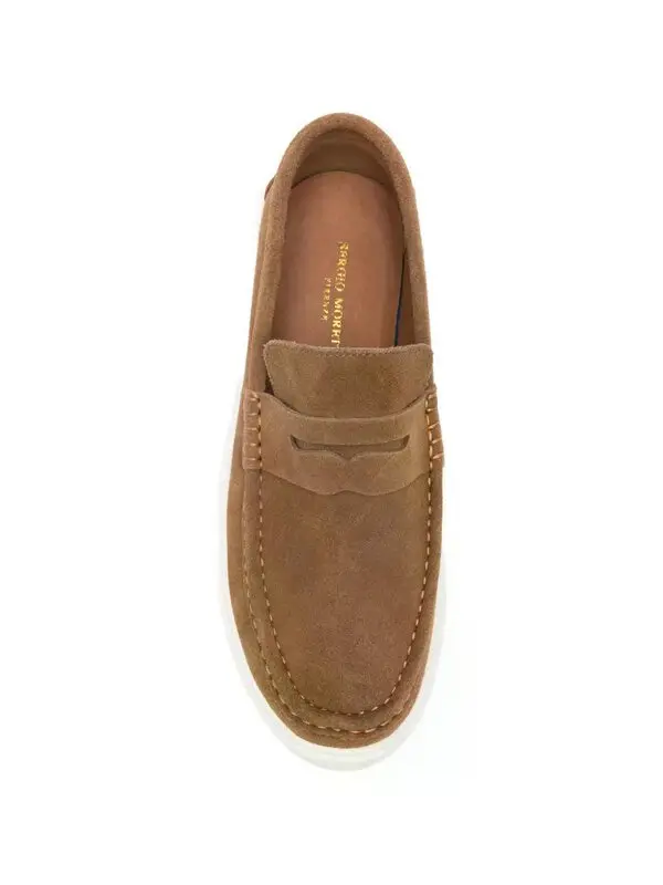 SERGIO MORETTI FIRENZE Suede Loafers - Brown