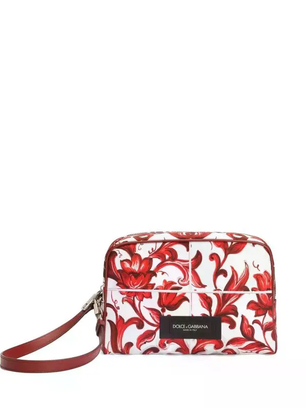 Dolce & Gabbana Majolica-print Essenza Poplin Handbag - Red