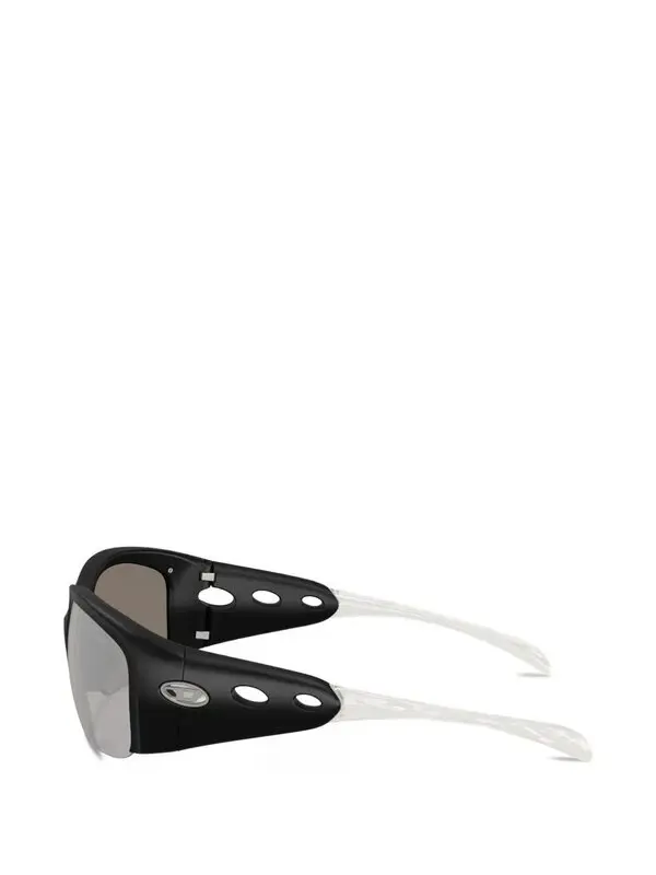 DIESEL® Semi-rimless Wrap-around Sunglasses