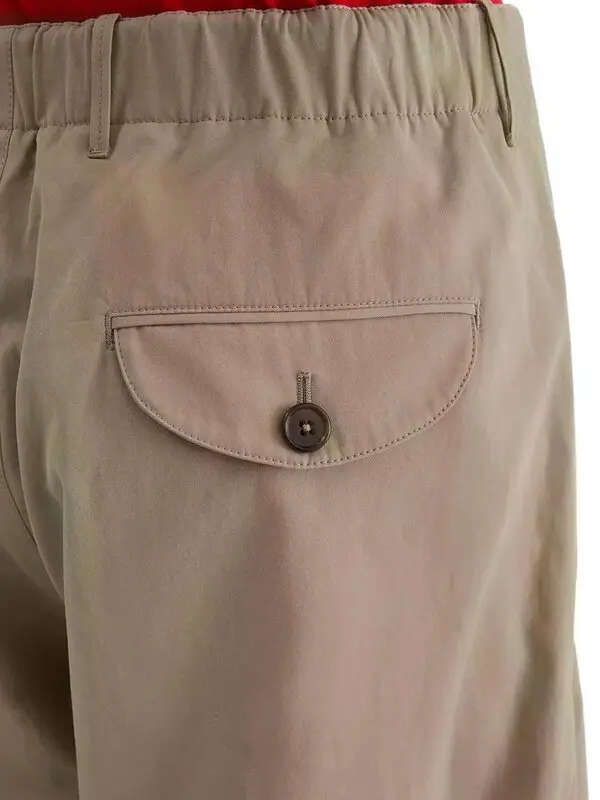 JIL SANDER Pleated Wide-leg Cotton Trousers