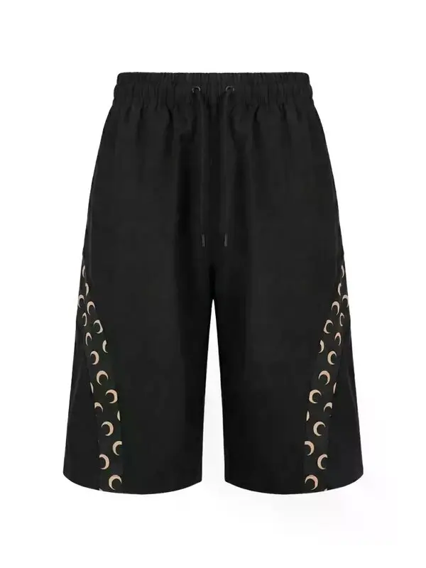 MARINE SERRE Crescent Moon Print Swim Shorts - Black
