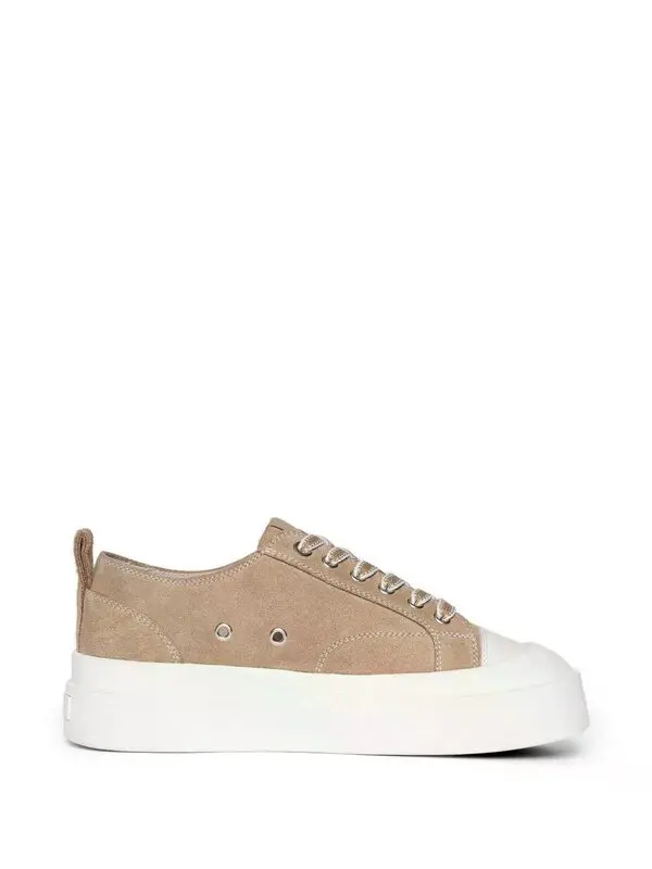 Manière De Voir Manier De Voir Suede Contrast Stitch Sneakers
