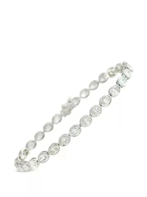 LB EXCLUSIVE 18k White Gold Diamond Bezel-set Tennis Bracelet - Silver