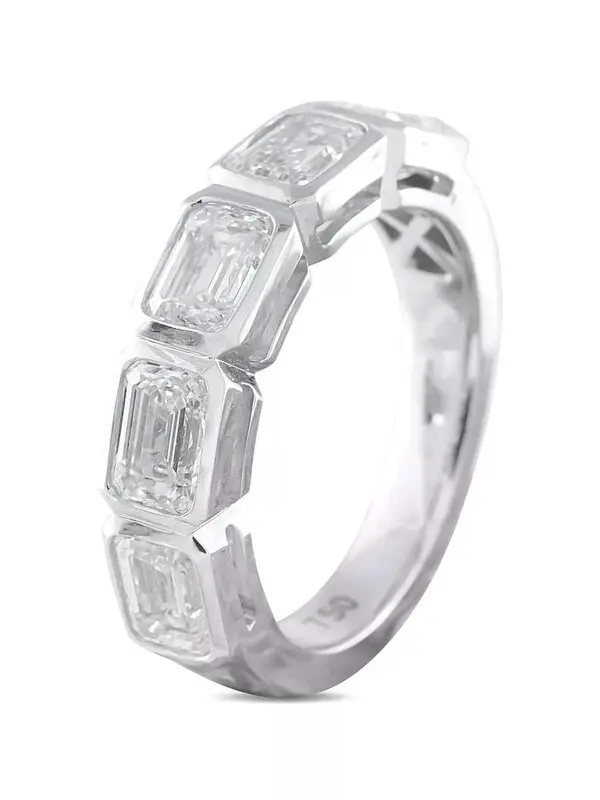 LB EXCLUSIVE Emerald-cut Diamond Ring In White Gold