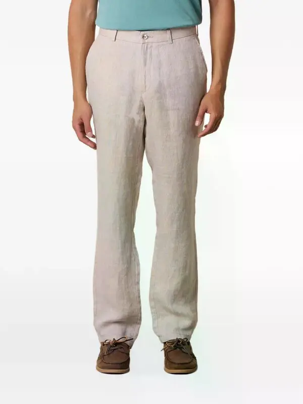 Brooks Brothers Linen Tailored Trousers - Neutrals