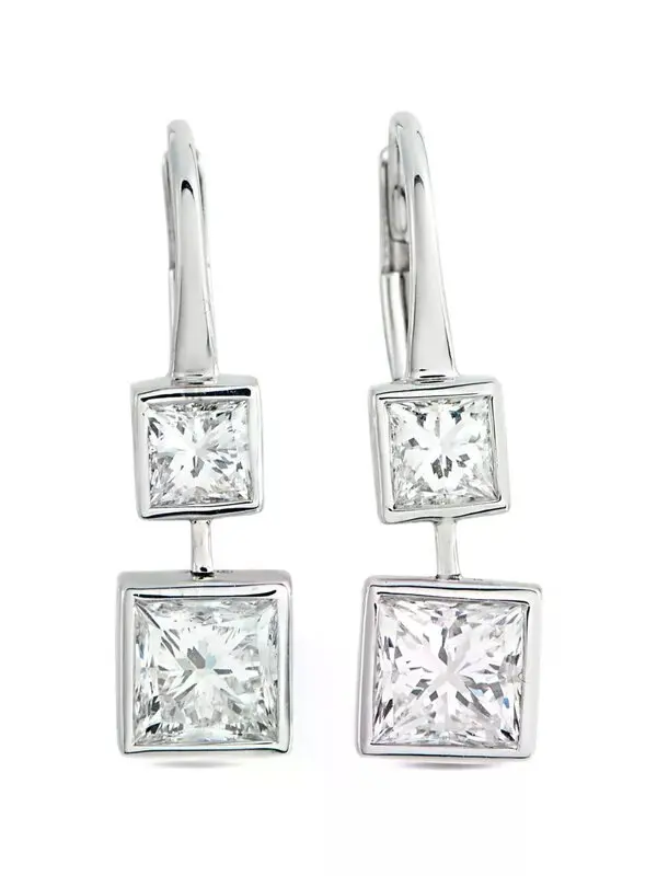 LB EXCLUSIVE Diamond Drop Earrings - Silver