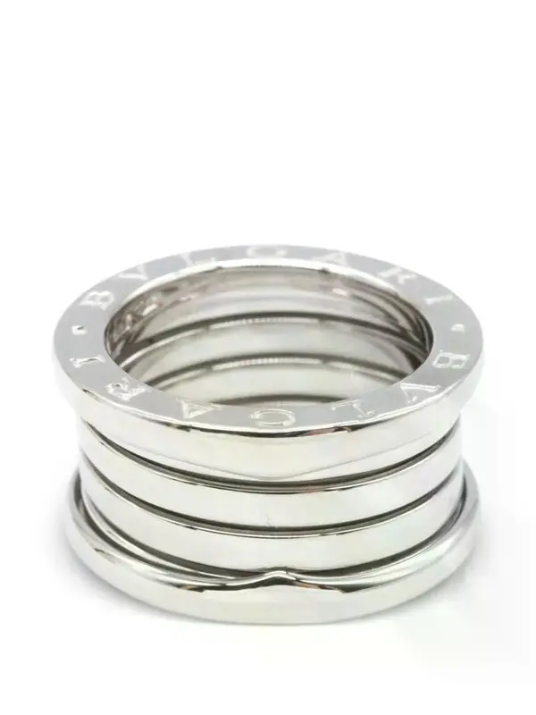 BVLGARI 18k White Gold B.zero1 Four-band Ring - Silver