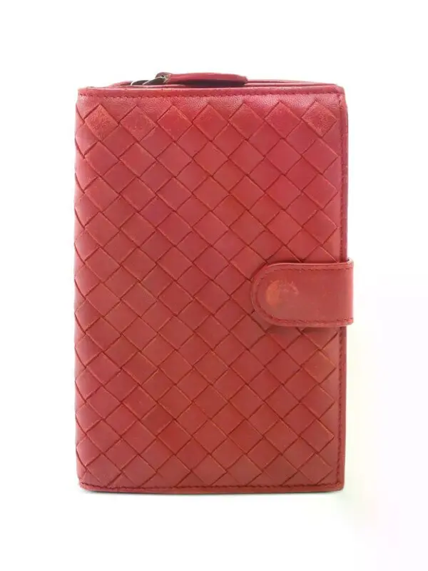 Bottega Veneta 2000s Intrecciato Bi-fold Wallet - Red