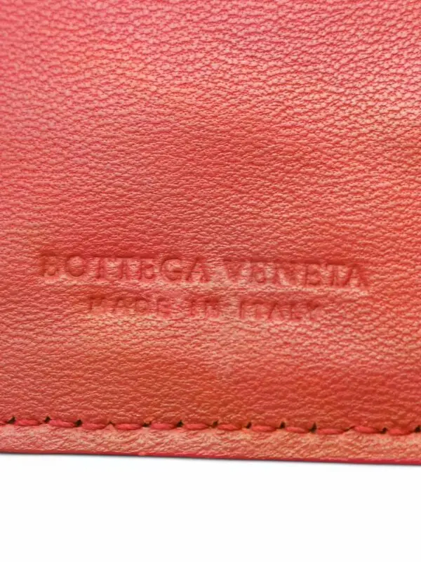 Bottega Veneta 2000s Intrecciato Bi-fold Wallet - Red