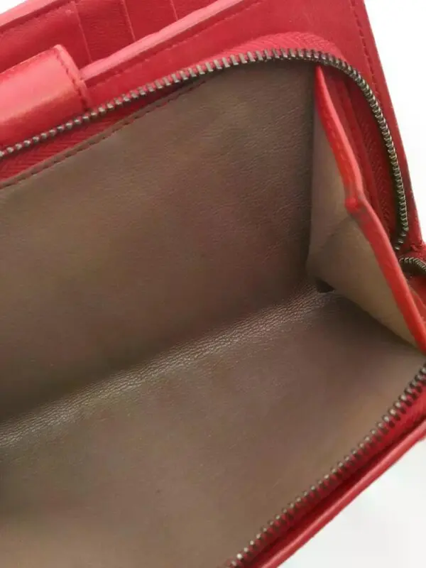 Bottega Veneta 2000s Intrecciato Bi-fold Wallet - Red