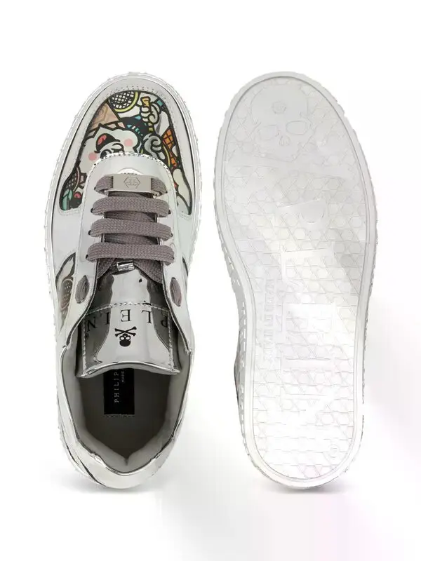 Philipp Plein 3d Ice Cream Mirror-effect Low Top Sneakers