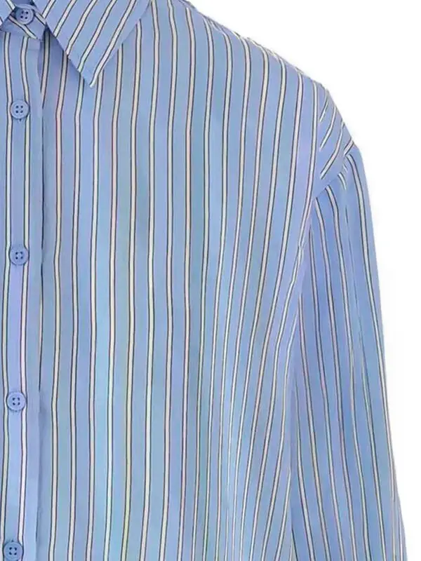 THE FRANKIE SHOP Peri Striped Long-sleeve Shirt