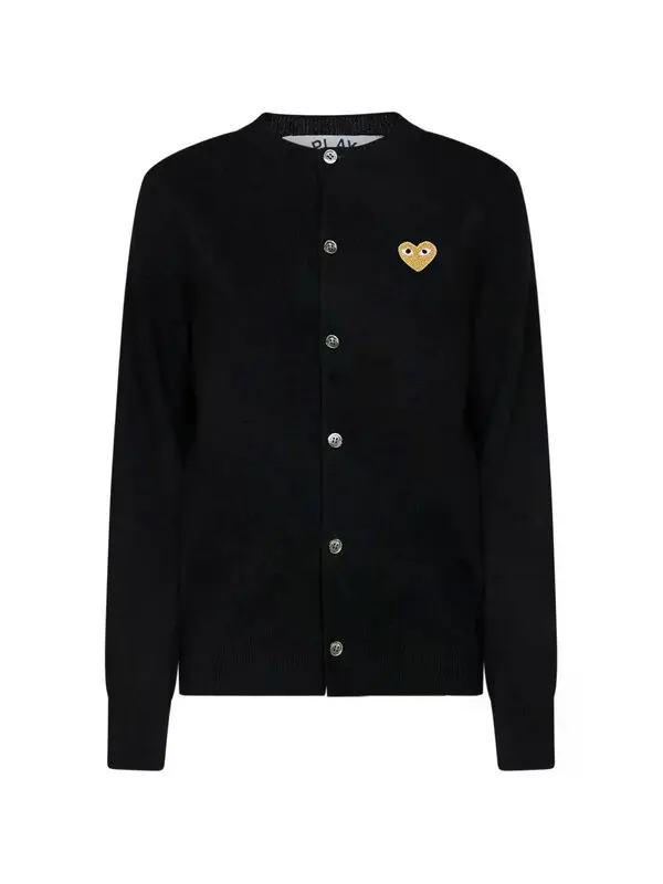 Play Comme Des Garcon Embroidered Heart Cardigan