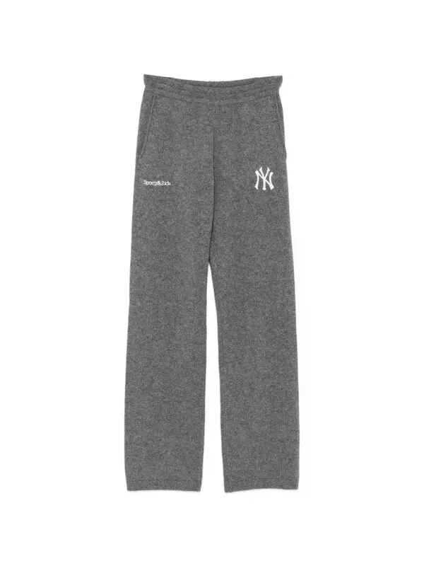 SPORTY & RICH Heritage Yankees Serif Trousers - Grey