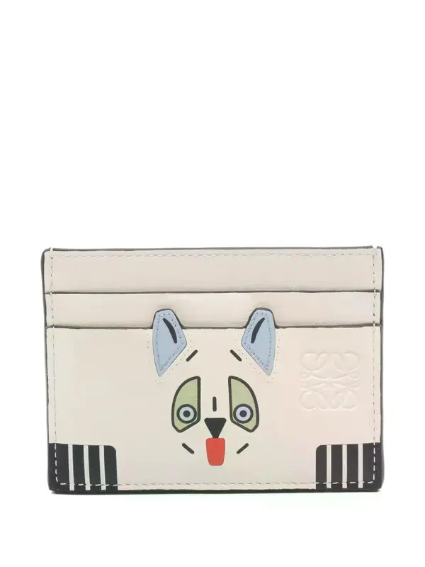 Loewe Futurist Cat Card Holder - Neutrals