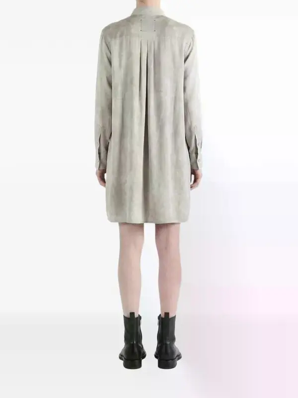 UMA WANG Gathered Long-sleeve Mini Dress - Grey