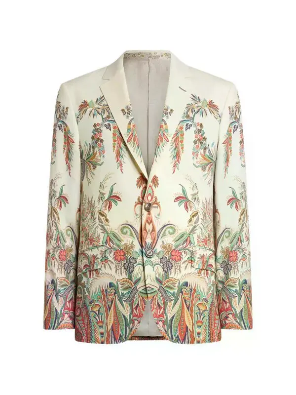 Etro Floral-print Single-breasted Blazer