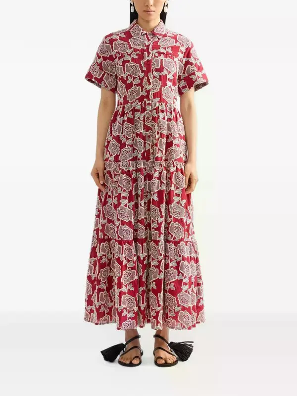 Erdem Floral Embroidered Shirt Dress